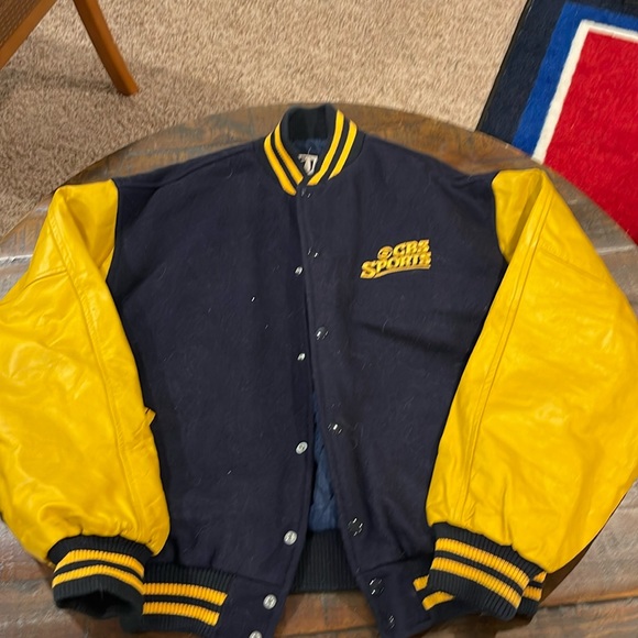 Jackets & Coats | Vintage One Of A Kind Cbs Sports Lettermans Jacket ...